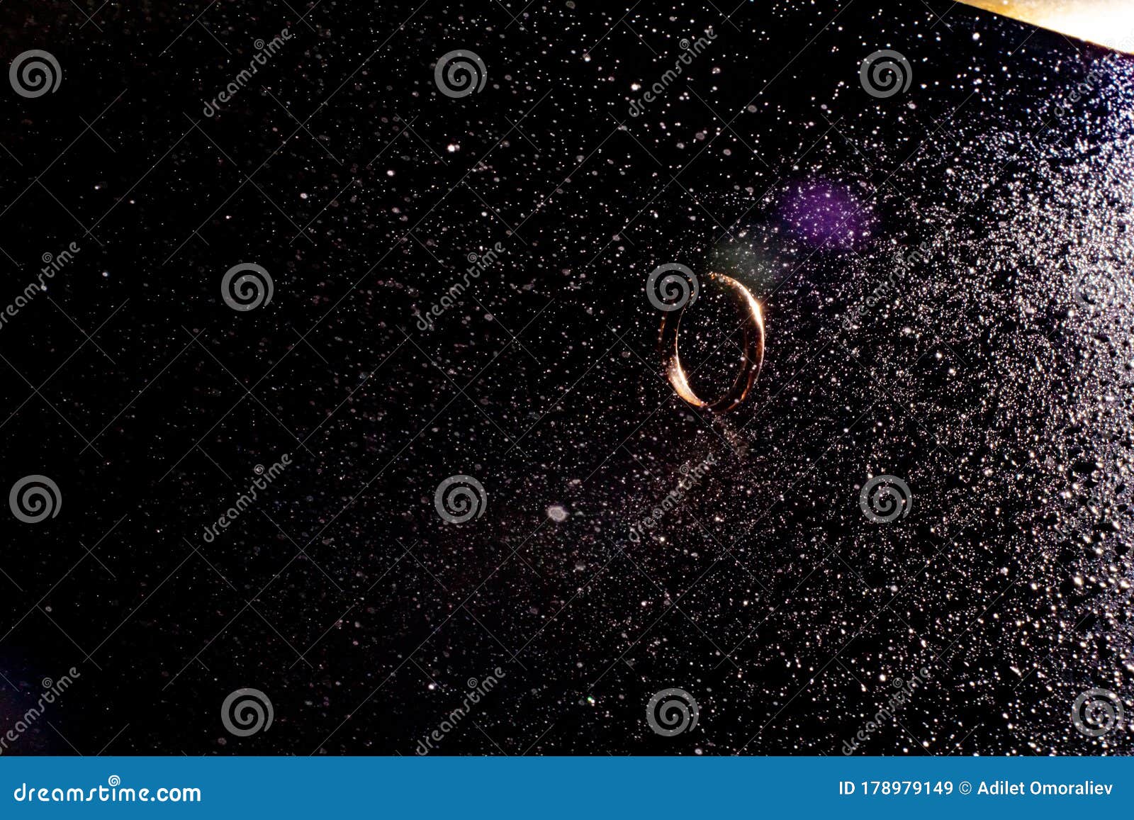 Wedding Rings on a Black Background Stock Image - Image of black, rings ...