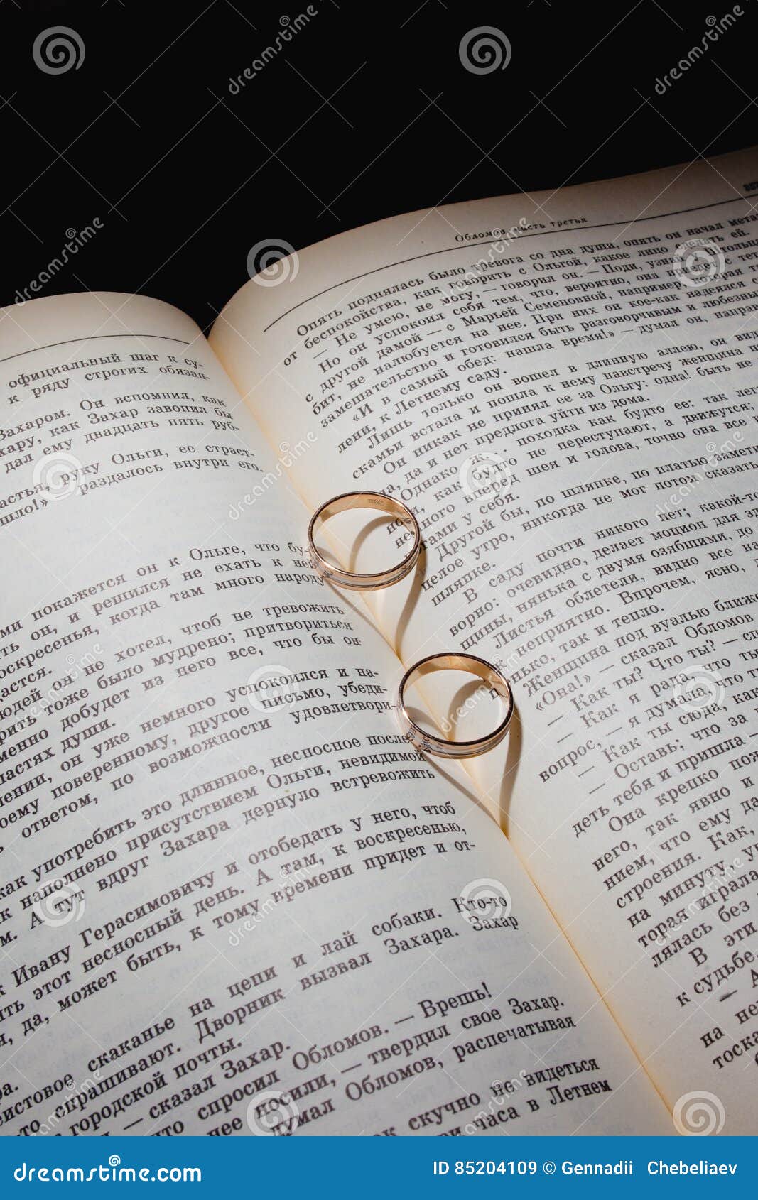 Wedding rings and the book stock image. Image of couple - 85204109