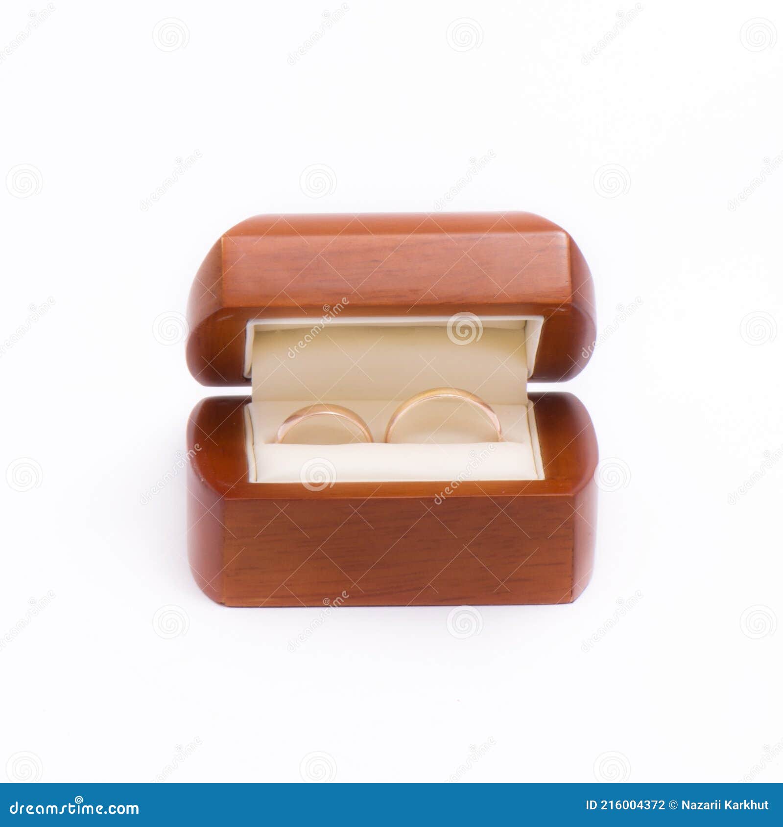 Wedding rings in a box stock photo. Image of forever - 216004372