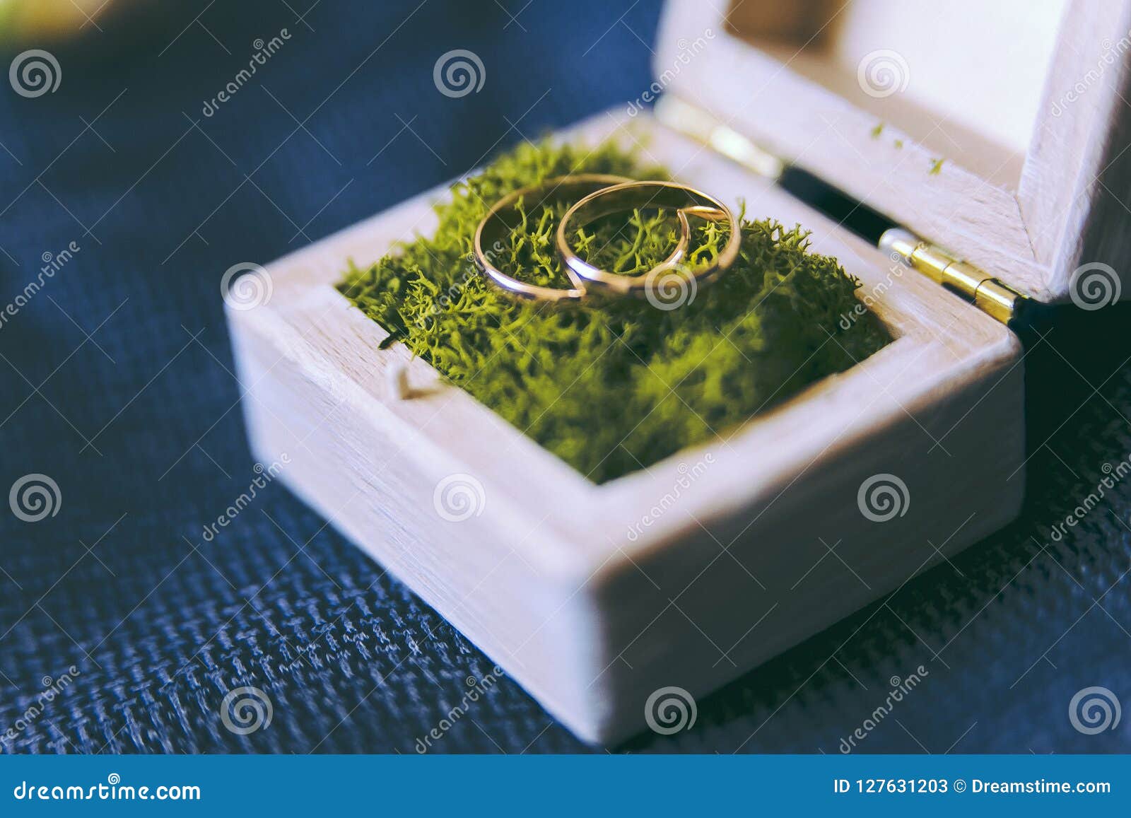 Wedding rings in a box stock image. Image of stylish - 127631203