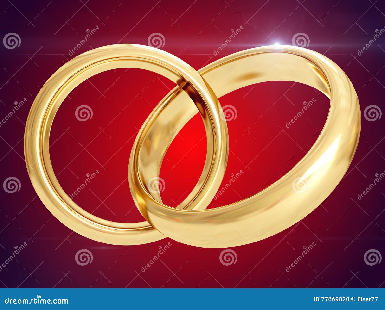 Wedding Rings. 3D Rendering Stock Illustration - Illustration of rings ...