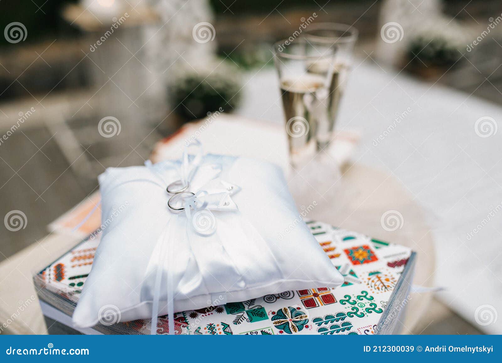 Wedding Rings with a Wedding Decor Stock Image - Image of romance ...