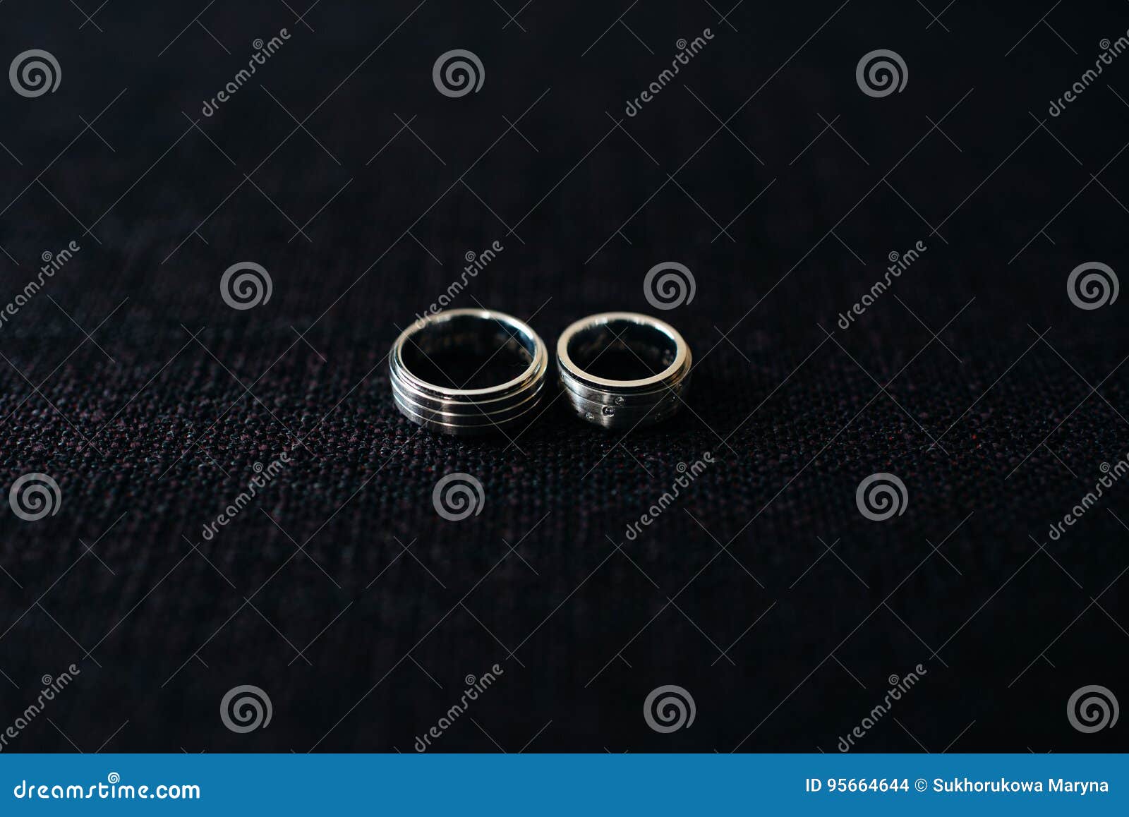 Wedding rings stock photo. Image of marry, black, closeup - 95664644