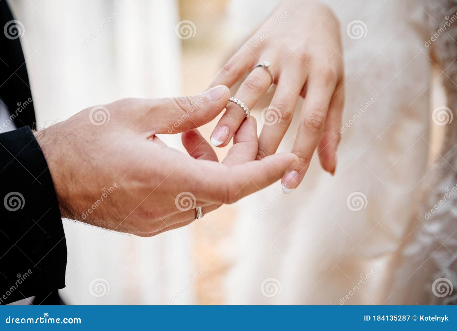 Wedding rings exchange stock image. Image of celebrations - 184135287