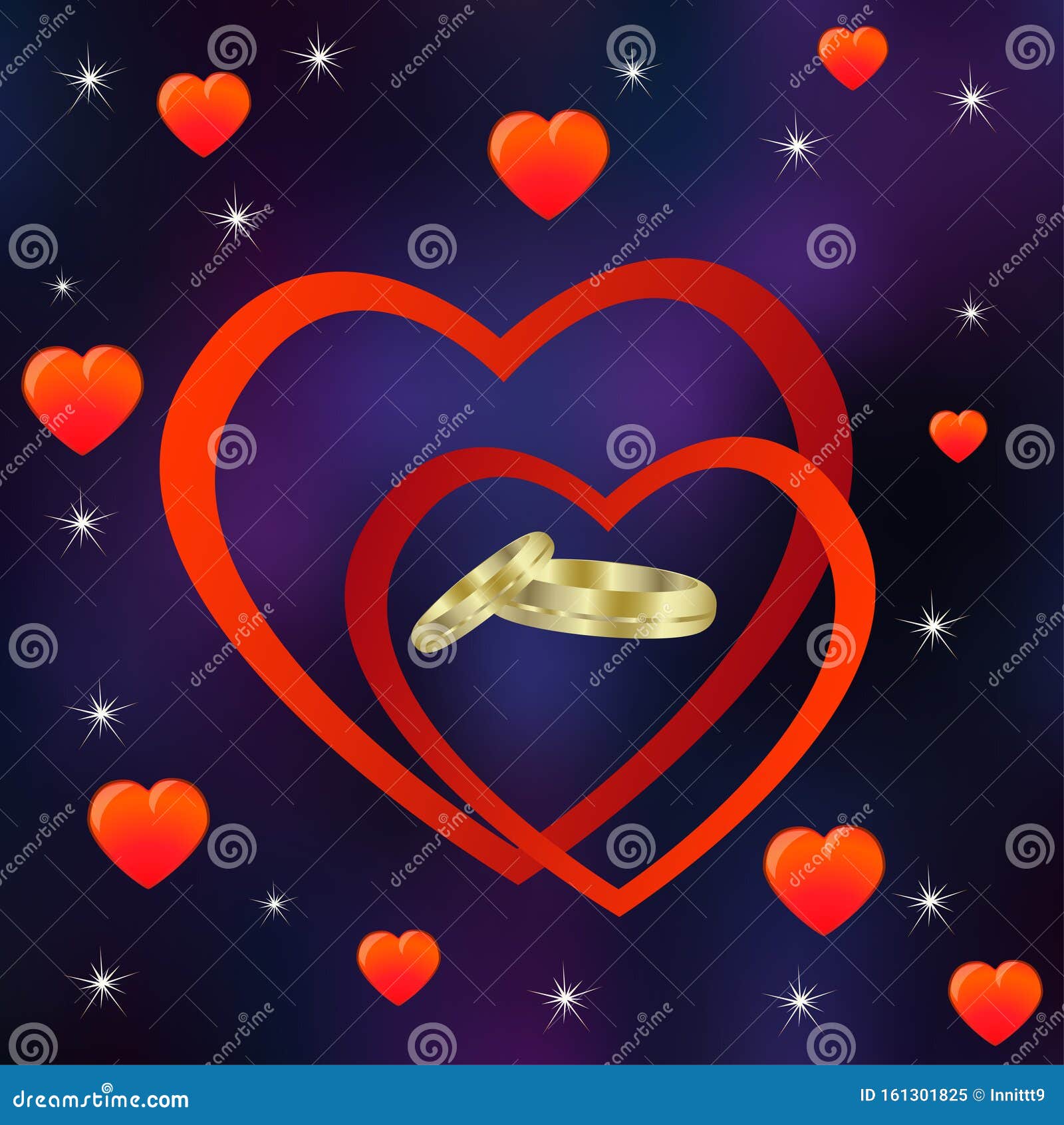 Two Rings With Heart Royalty-Free Stock Photography | CartoonDealer.com ...