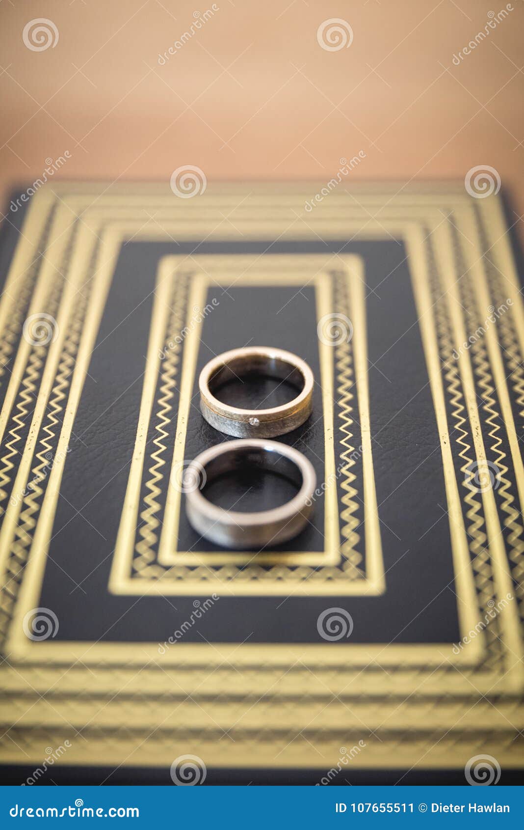 Wedding Rings on the Holy Bible Stock Image - Image of celebration ...