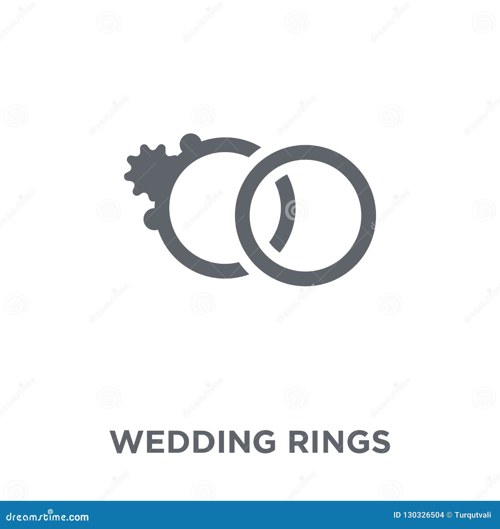Wedding Rings Icon from Wedding and Love Collection. Stock Vector ...
