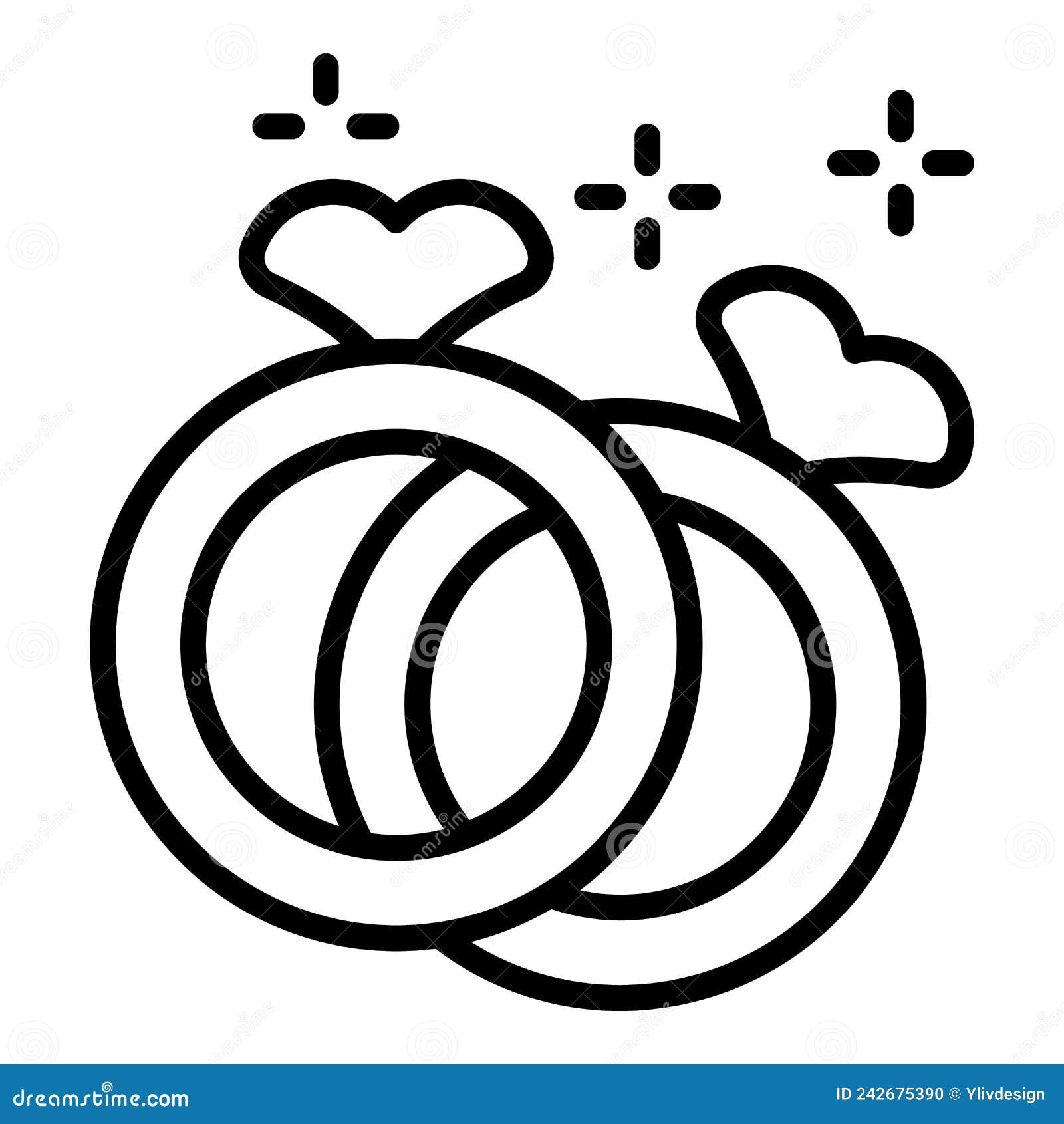 Wedding Rings Icon Outline Vector. Event Service Stock Illustration ...