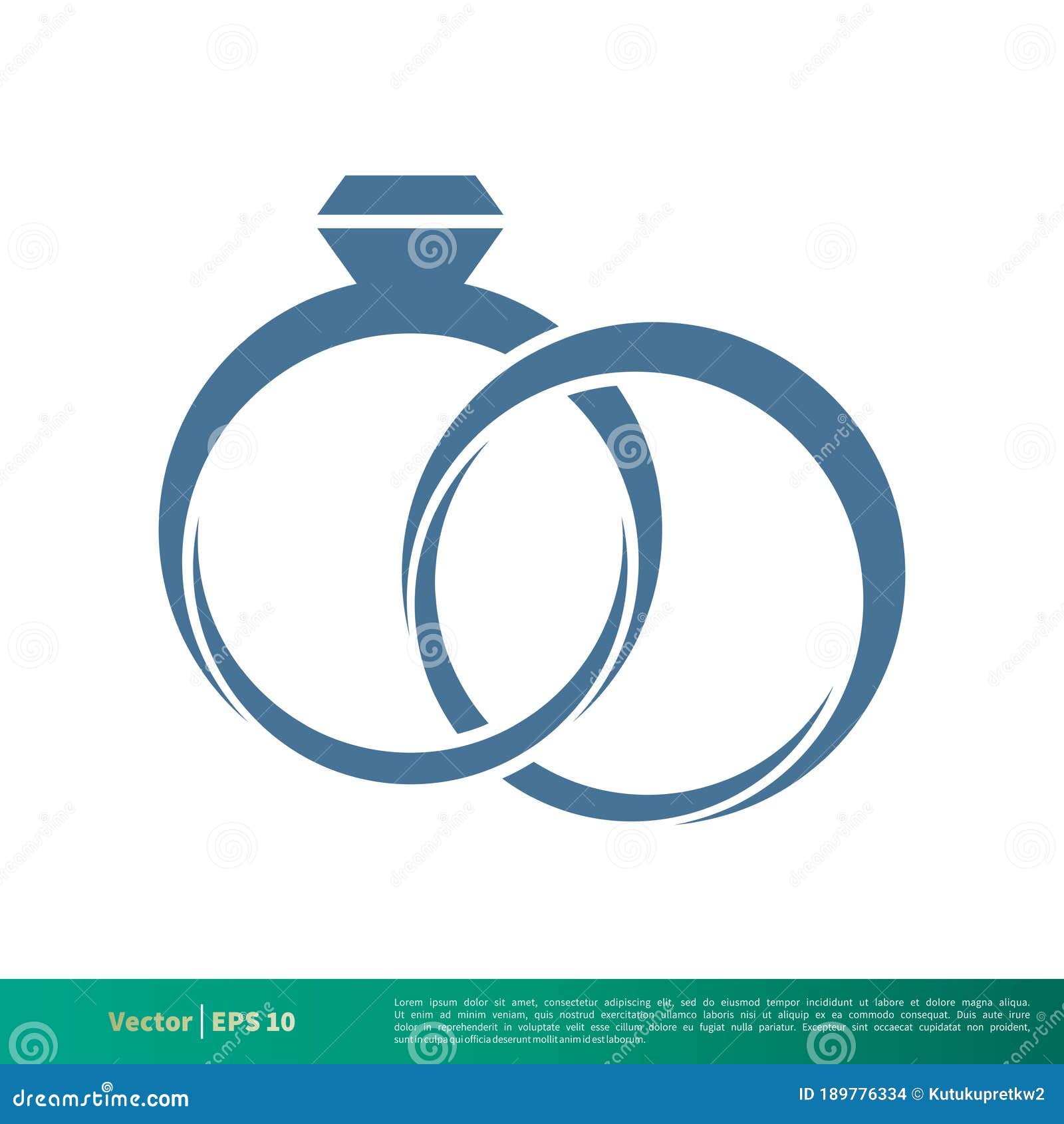 Wedding Rings Icon Vector Logo Template Illustration Design. Vector EPS ...