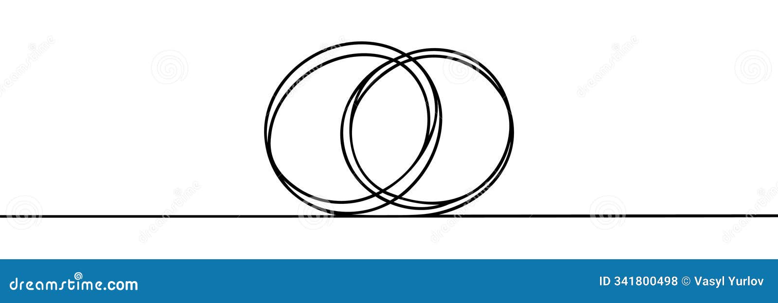 Wedding Rings Line Art Vector Illustration Stock Illustration ...