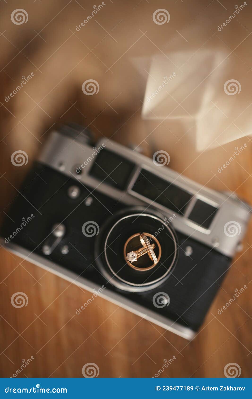 Wedding Rings on an Old Camera. Details of the Wedding Day Stock Image ...