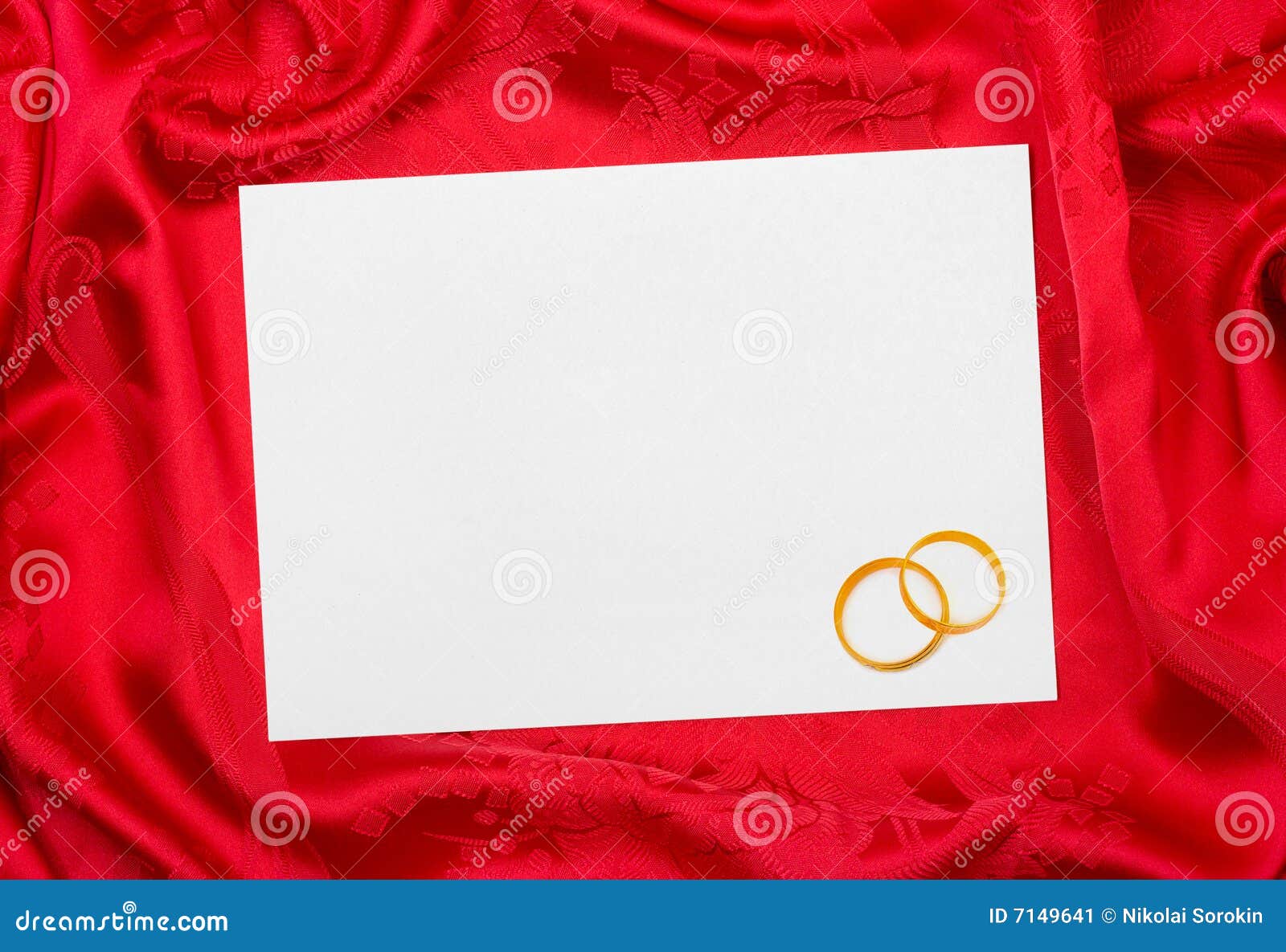 Wedding Rings and Paper Card Stock Image - Image of couple, paper: 7149641