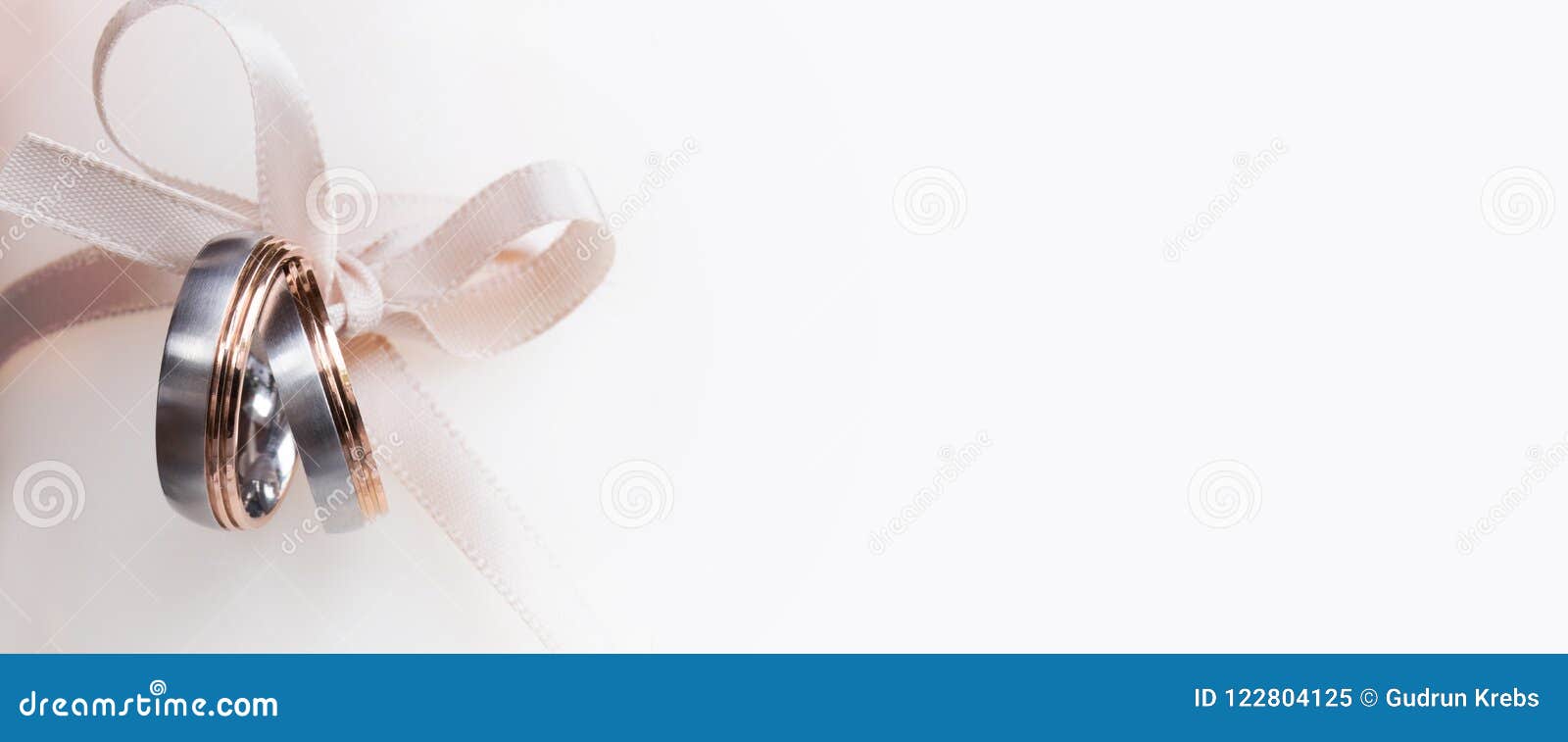 Wedding Rings with Pink Loop Stock Image - Image of bound, luxury ...