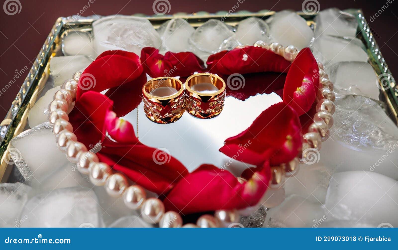 Wedding Rings with Red Roses Stock Illustration - Illustration of ring ...