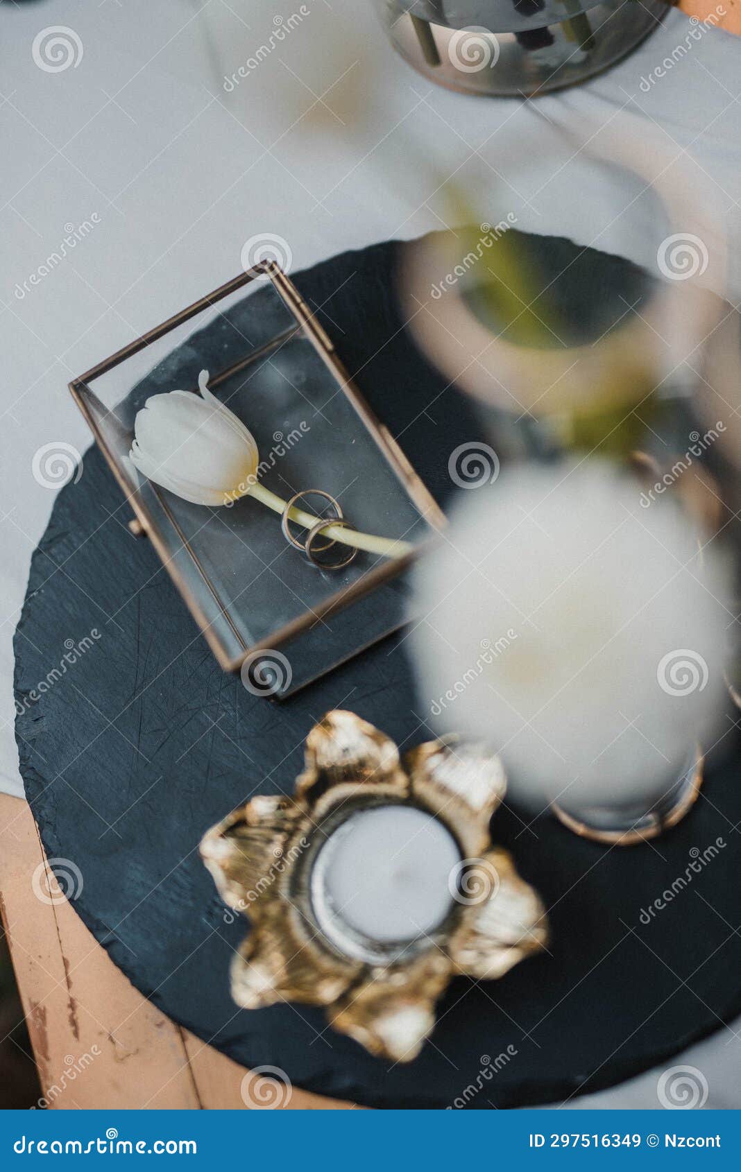 Wedding Rings. she Said Yes Stock Image - Image of gold, ceremony ...