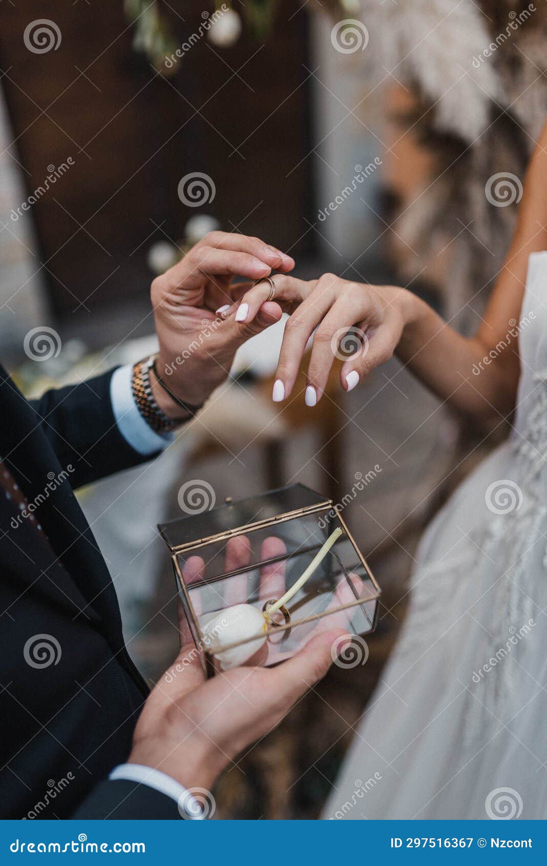Wedding Rings. she Said Yes Stock Image - Image of flower, beautiful ...