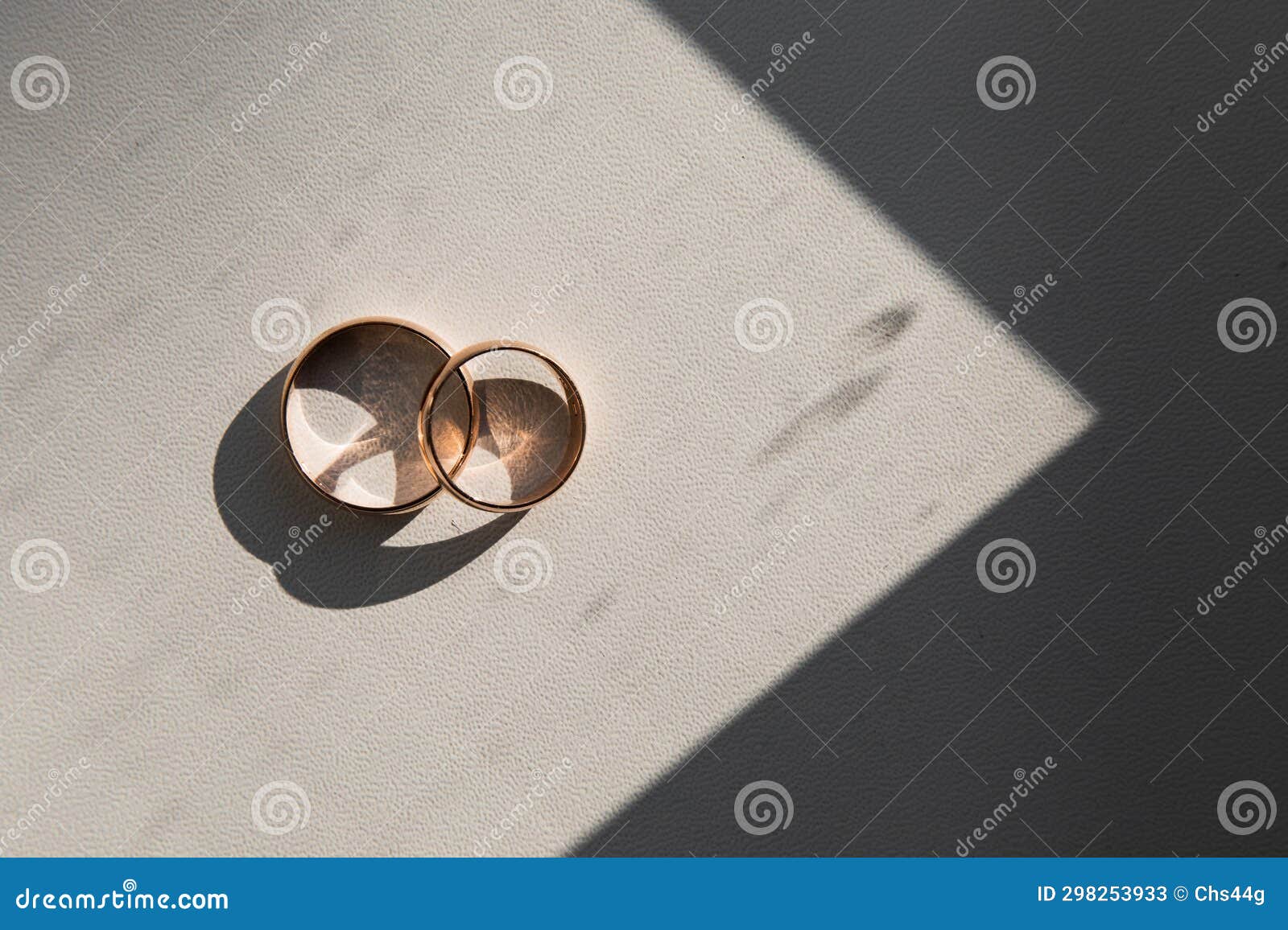 Wedding Rings on a White Background with Highlights Stock Image - Image ...