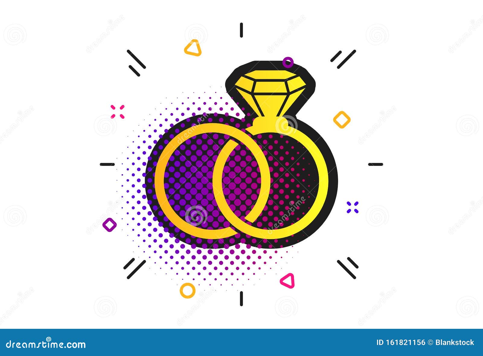 Wedding Rings Sign Icon. Engagement Symbol. Vector Stock Vector ...