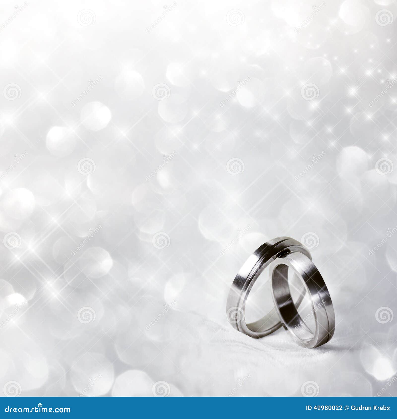 Wedding rings in silver stock photo. Image of stars, love - 49980022