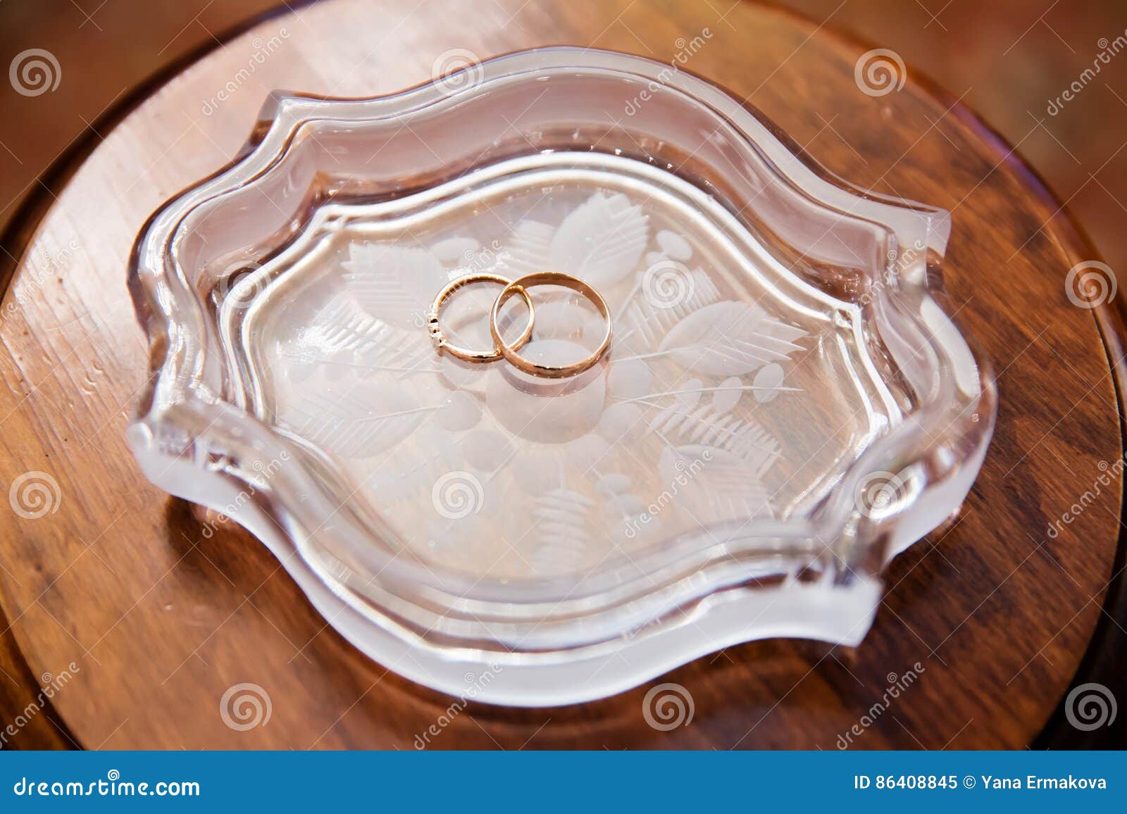 Wedding rings on the stand stock image. Image of love - 86408845