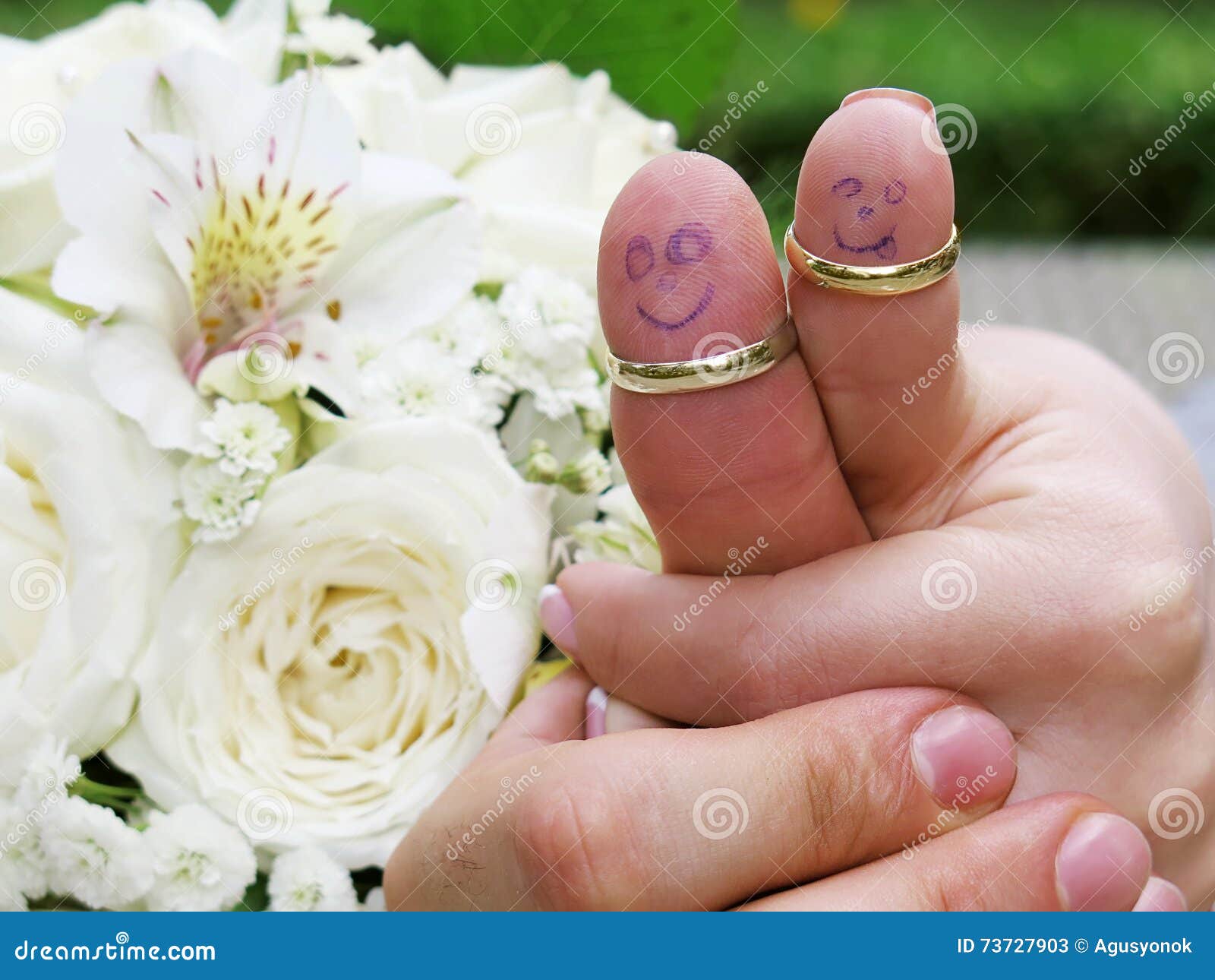 Fingers Art Of People The Husband Kisses Another Woman The Wife Is