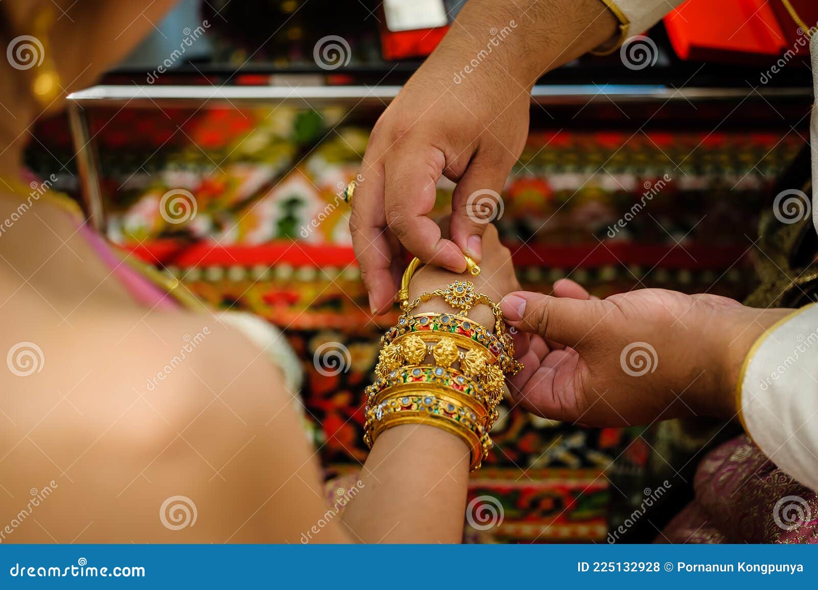 Wedding Rings Together in Hands Stock Photo - Image of bride, blessing ...