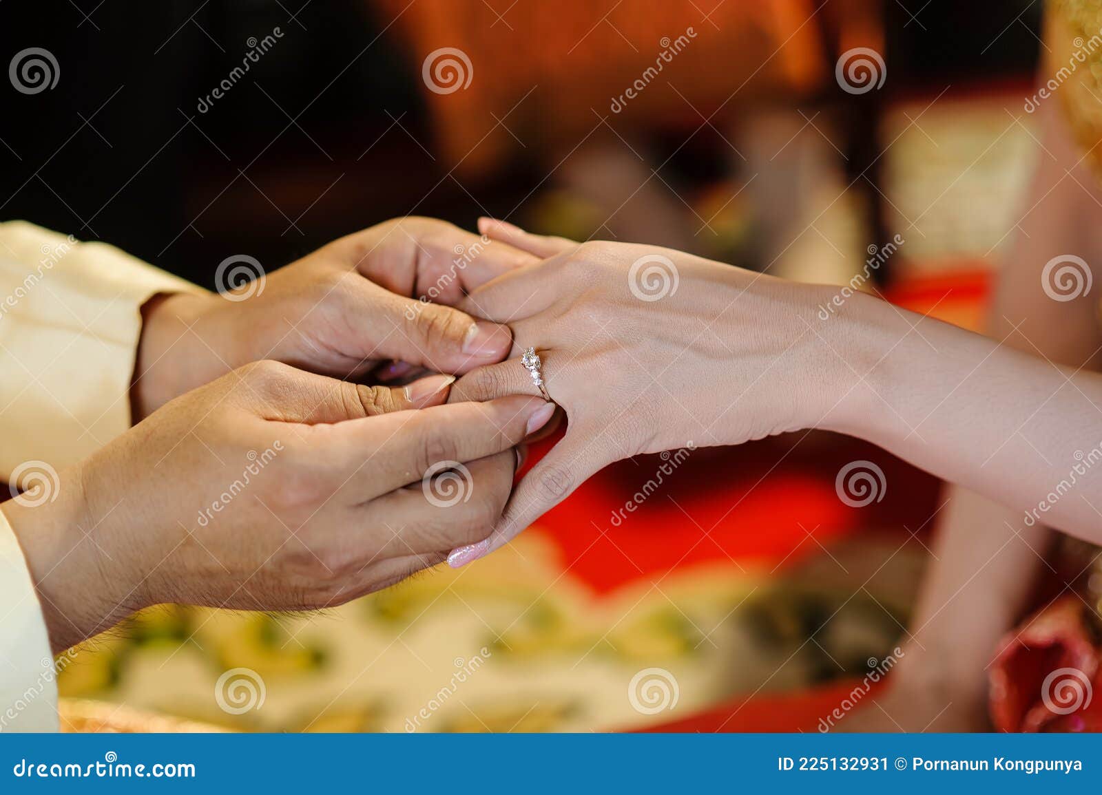 Wedding Rings Together in Hands Stock Image - Image of freshness, crown ...