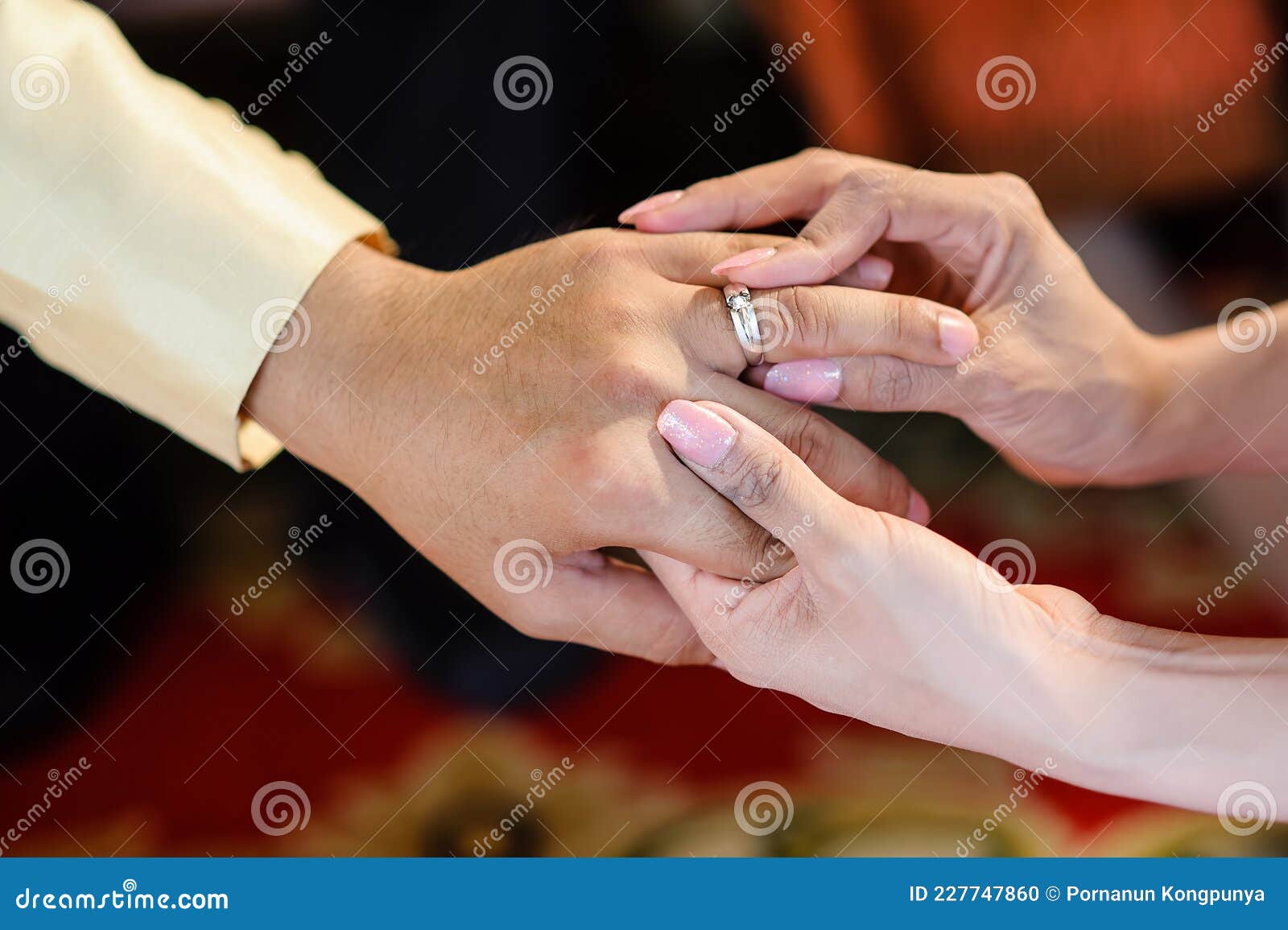 Wedding Rings Together in Hands Stock Photo - Image of beautiful ...