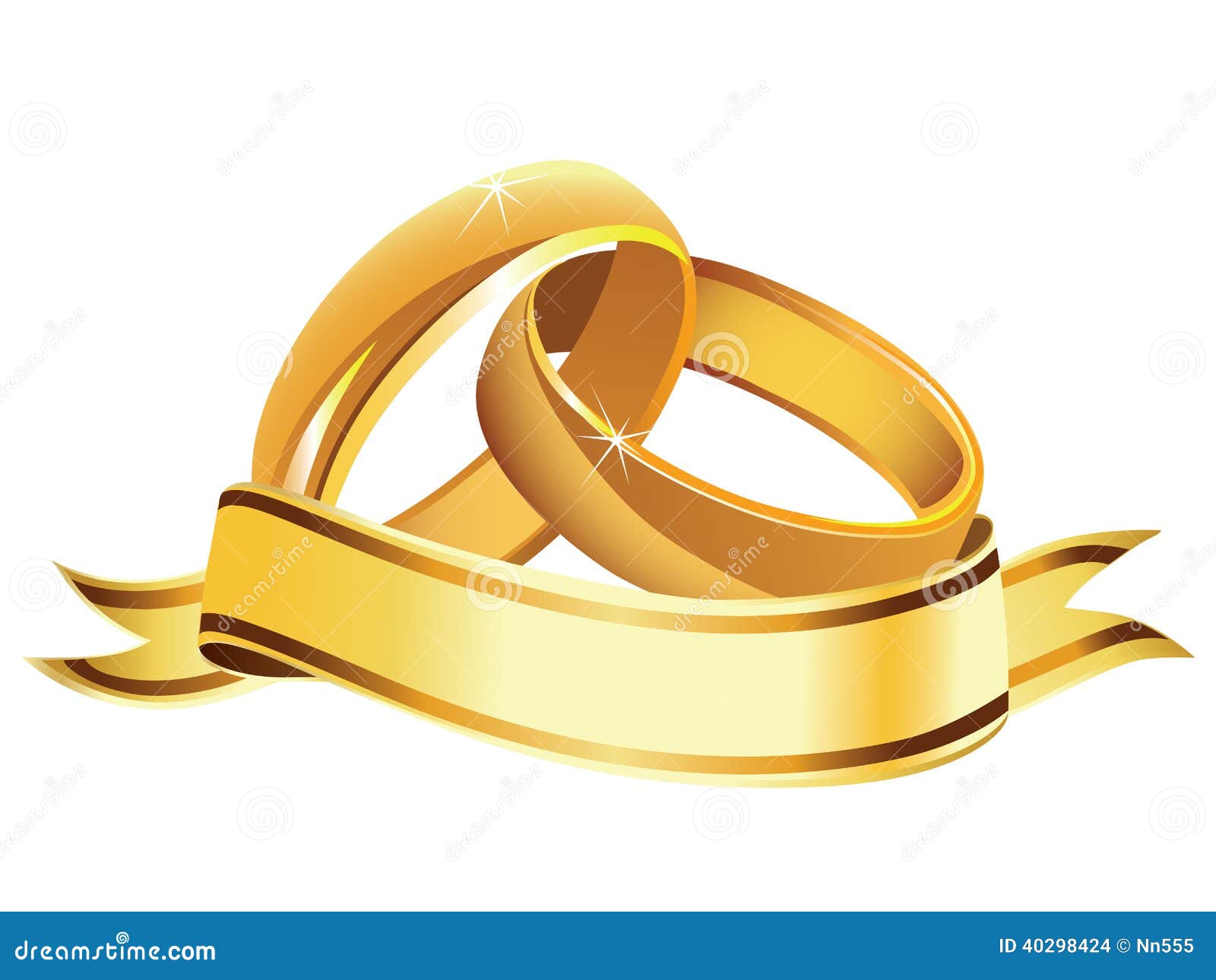 Wedding rings stock vector. Illustration of banner, matrimony - 40298424
