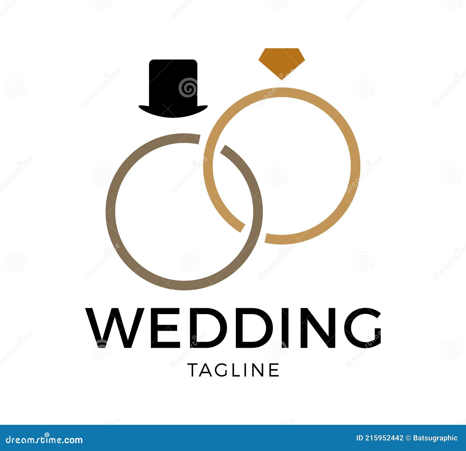 Wedding Rings Vector Logo Template Design Stock Vector - Illustration ...