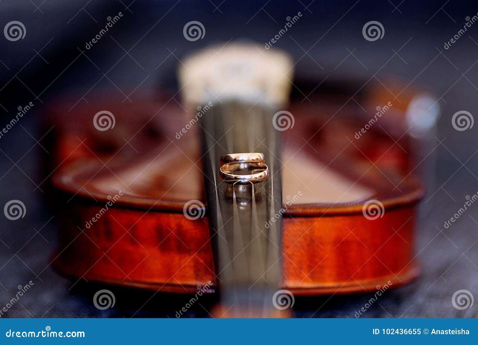 Wedding Rings on the Violin Stock Image - Image of natural, luxury ...