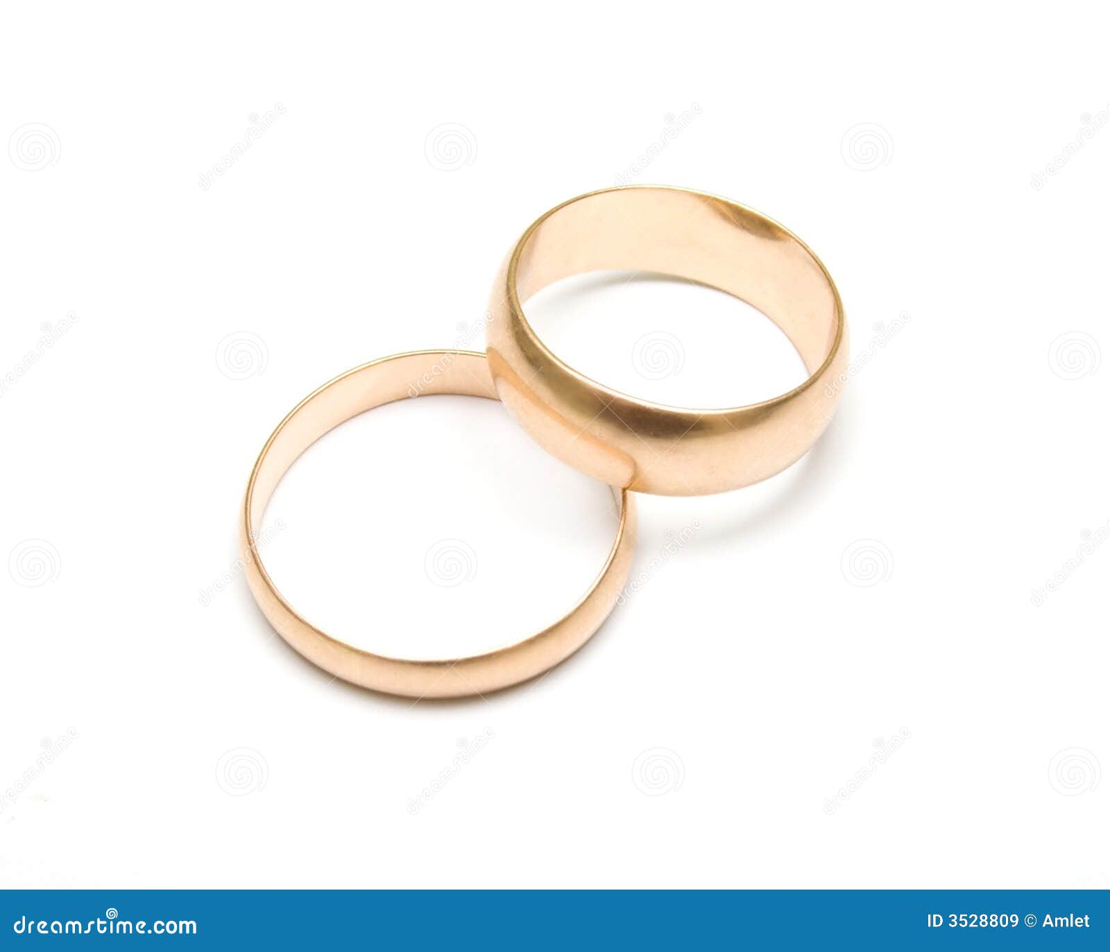 Wedding rings on white stock image. Image of closeup, jewelry - 3528809