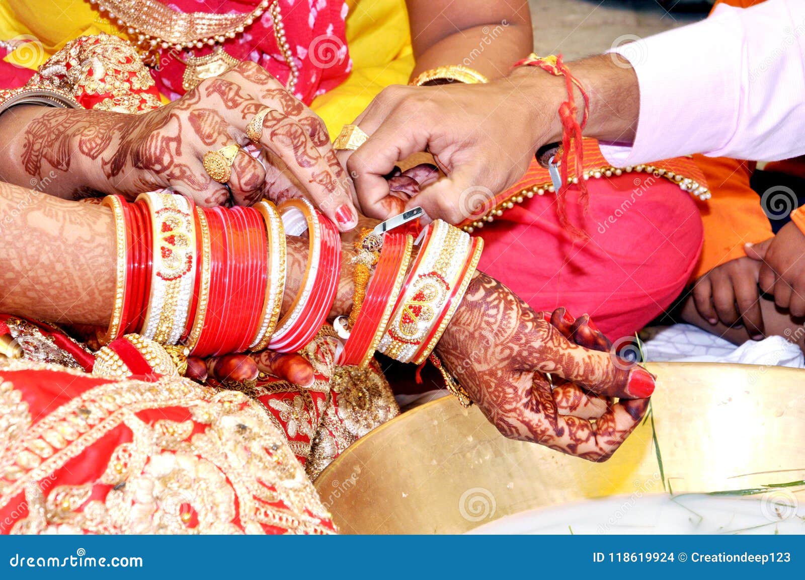 Wedding Ritual in India stock photo. Image of shot, mandap - 118619924