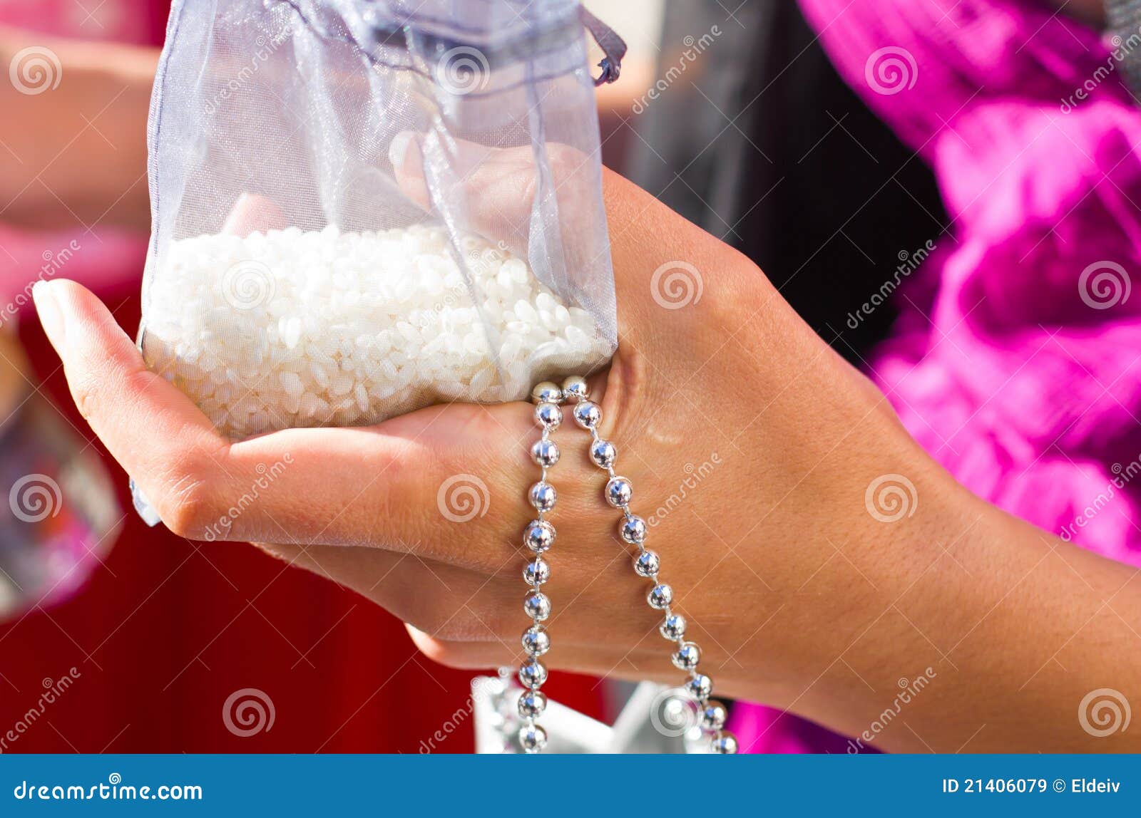 Wedding Sachet Rice Grains stock image. Image of rice - 21406079