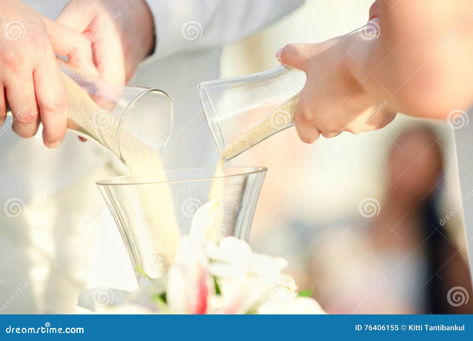 Wedding sand ceremony stock image. Image of interior - 76406155