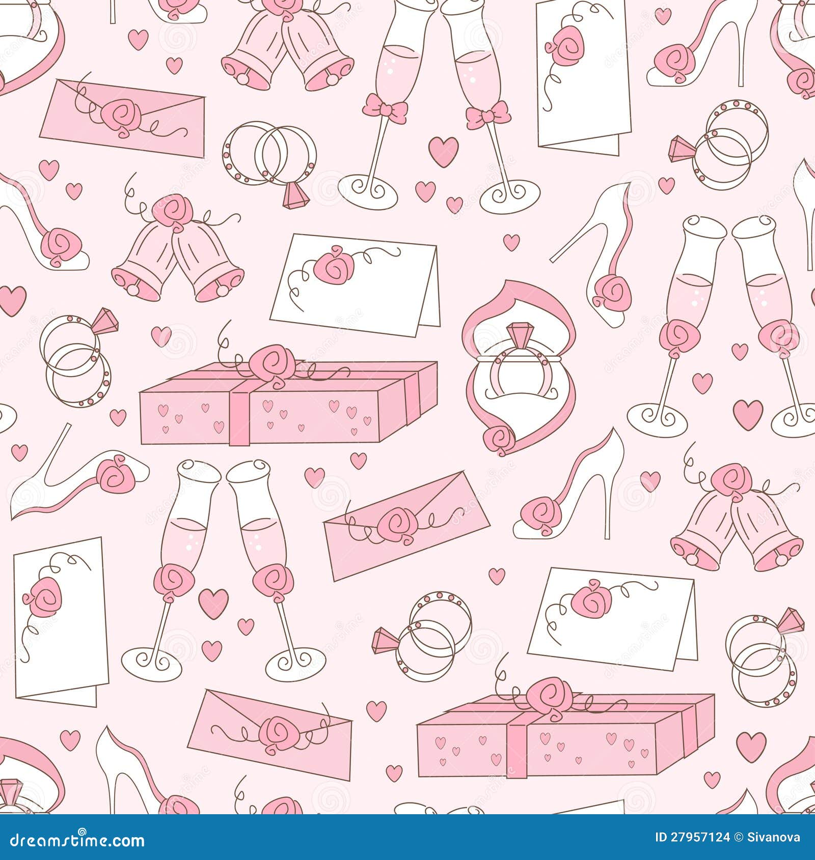 Wedding seamless pattern stock vector. Illustration of groom - 27957124