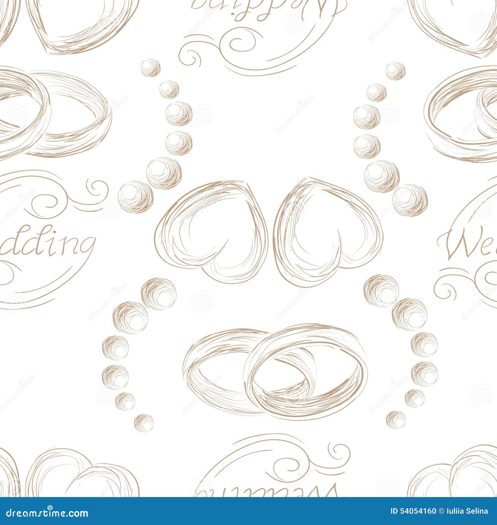 Wedding seamless pattern stock vector. Illustration of ornament - 54054160