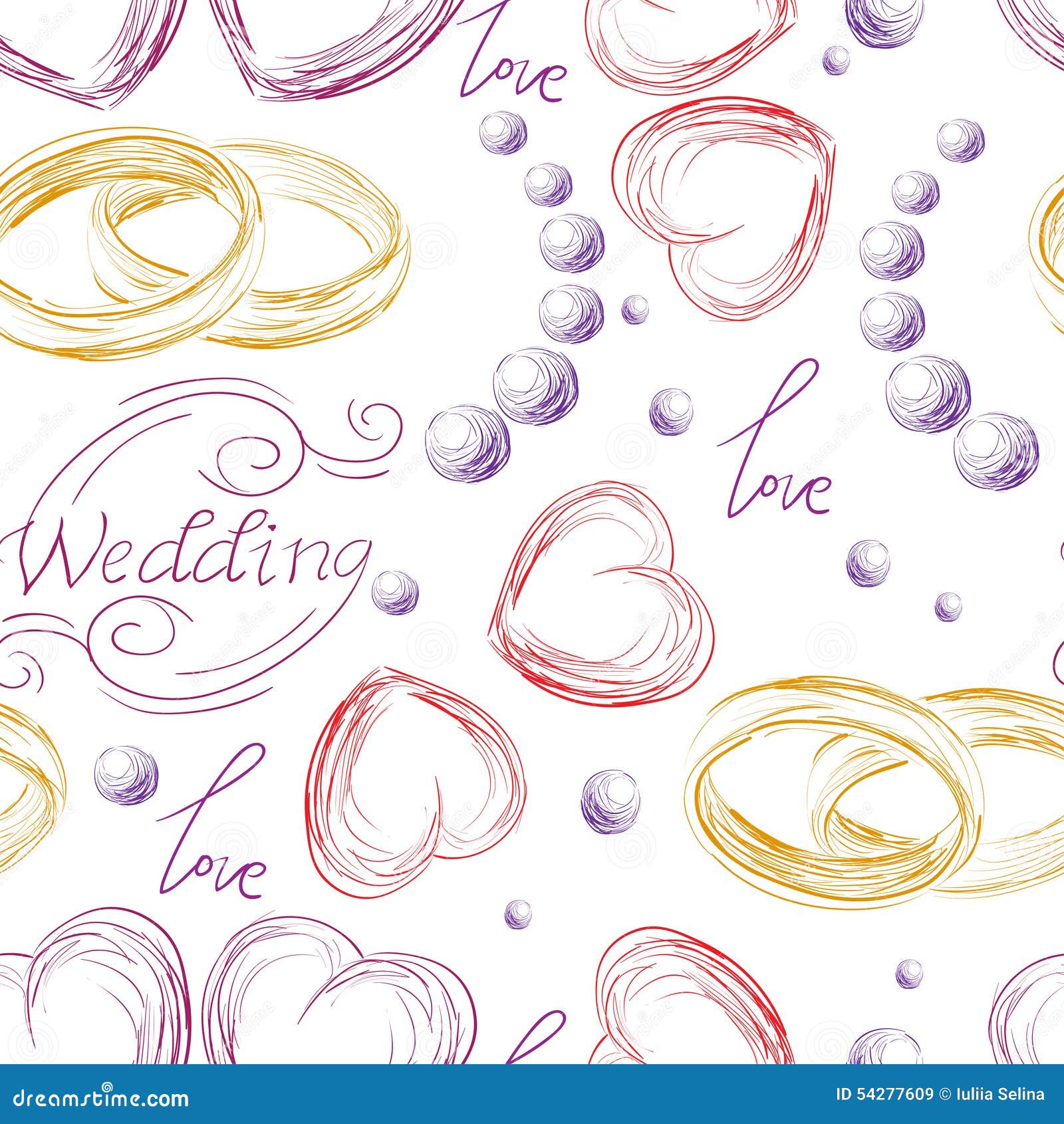 Wedding seamless pattern stock vector. Illustration of rococo - 54277609
