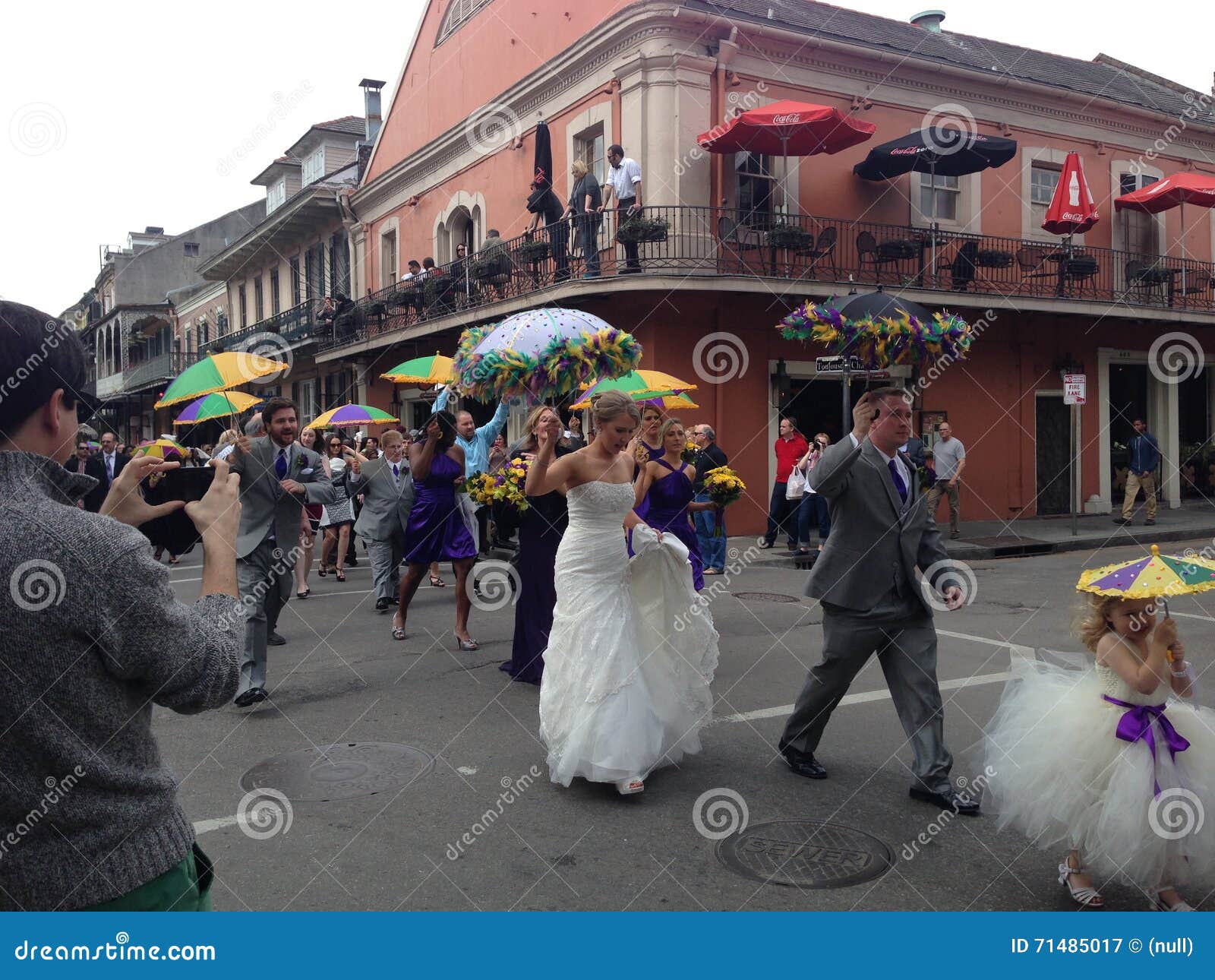 Wedding Second Line in French Quarter Editorial Photography - Image of ...