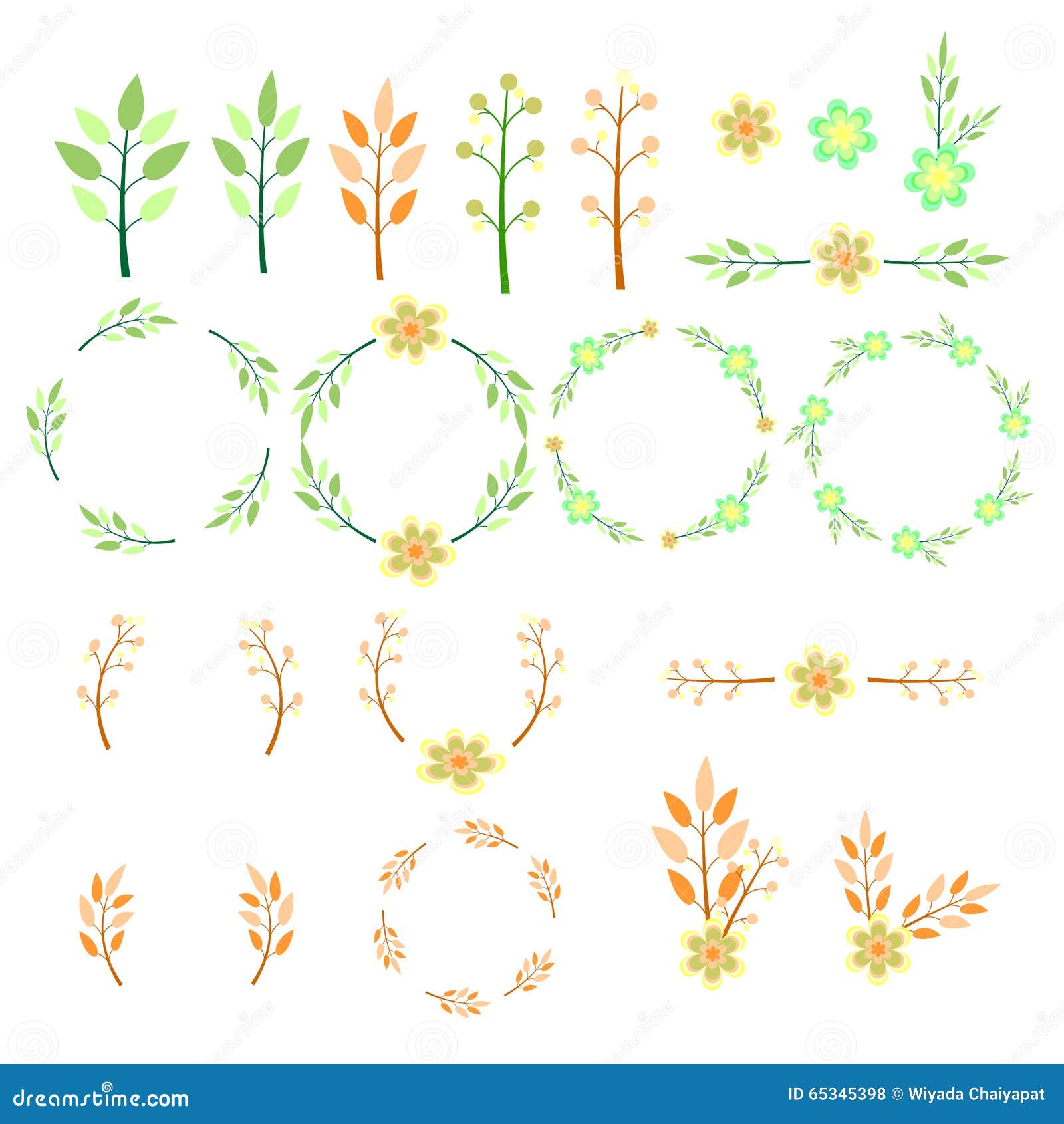Wedding set with flower stock vector. Illustration of celebration ...