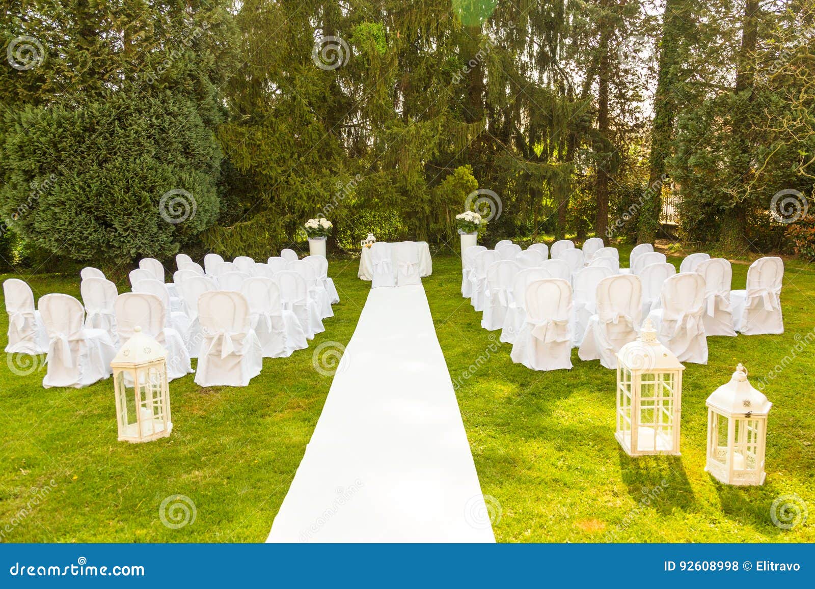 Wedding set up outdoor stock photo. Image of chair, engagement - 92608998
