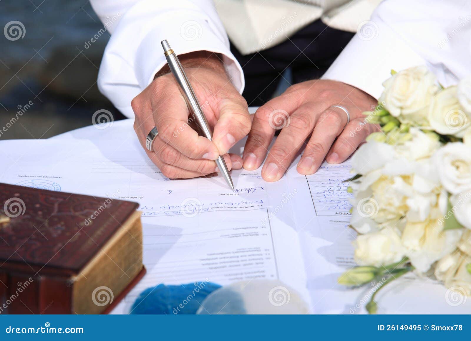 Wedding Day, Signing The Marriage Certificate Royalty-Free Stock ...