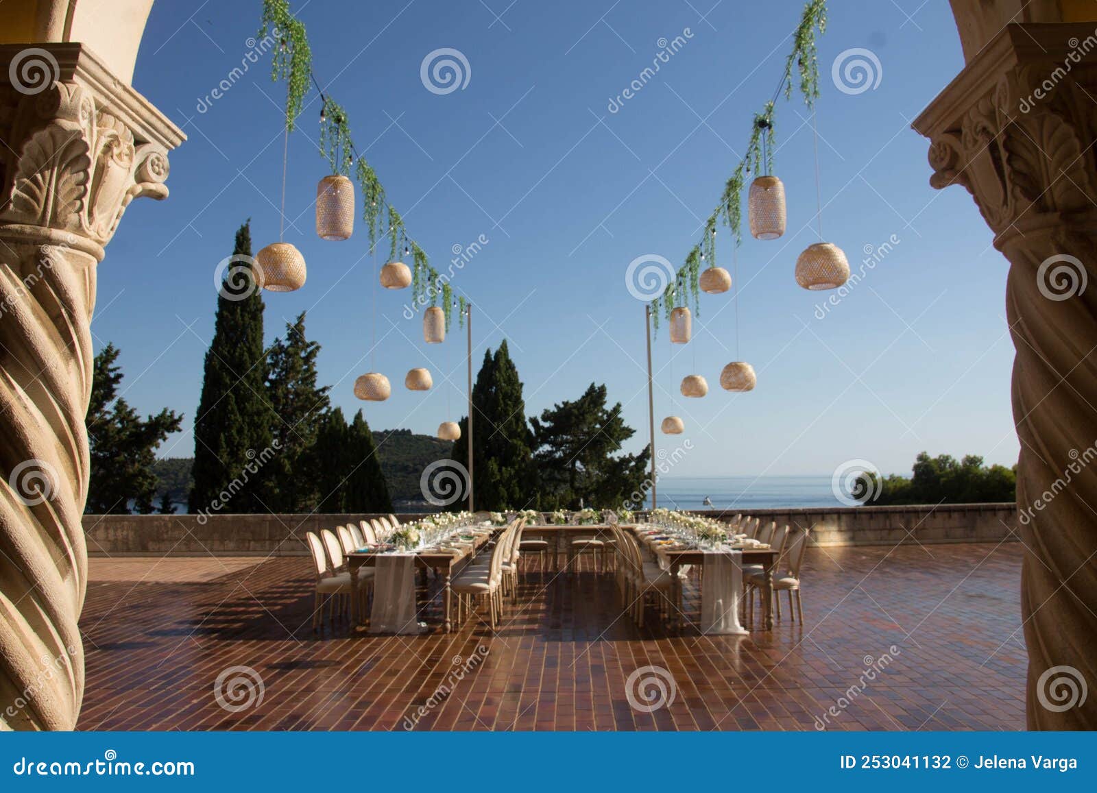 Wedding sitting area stock photo. Image of area, setting - 253041132
