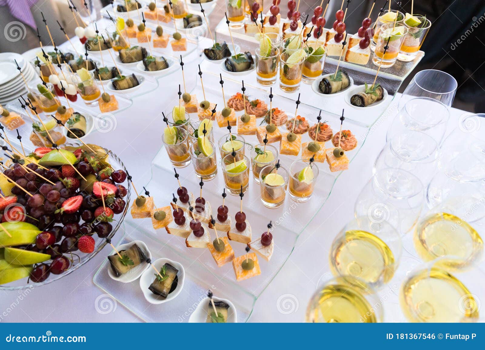 Wedding Snacks. Big Festive Table Stock Photo - Image of snack, fresh ...