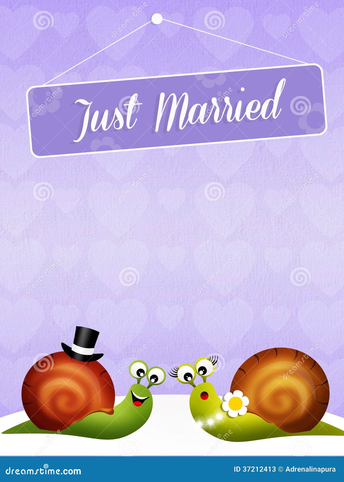 Wedding of snails stock illustration. Illustration of love - 37212413