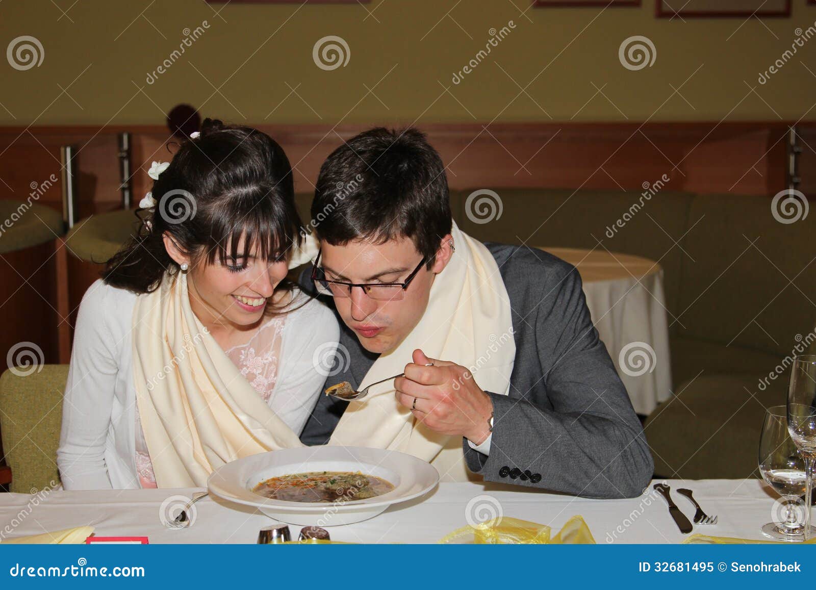 Wedding soup stock image. Image of reception, face, people - 32681495