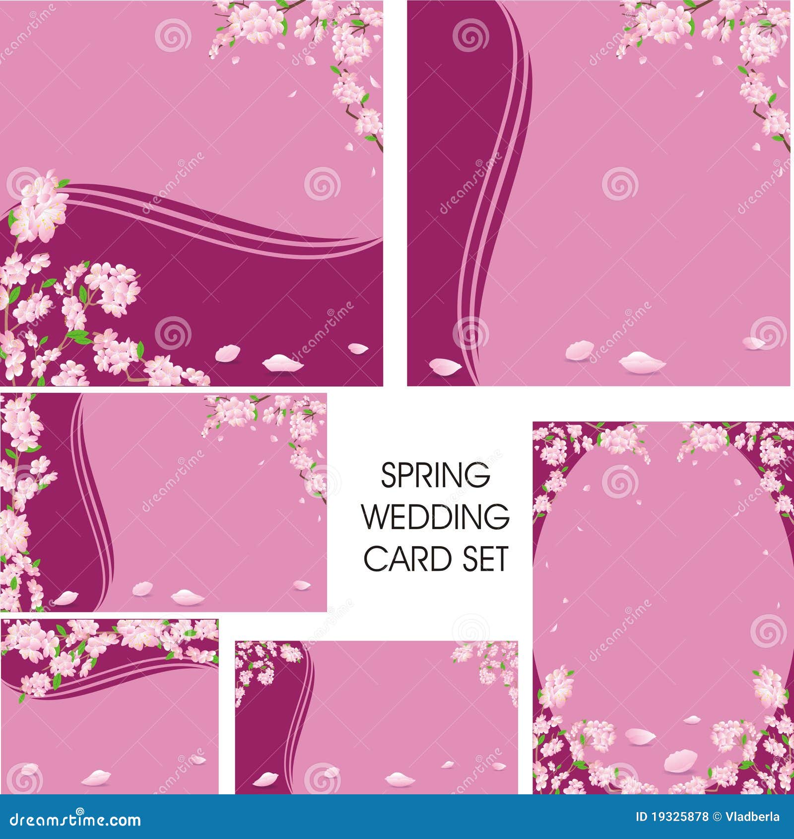 Wedding spring card set stock vector. Illustration of special - 19325878