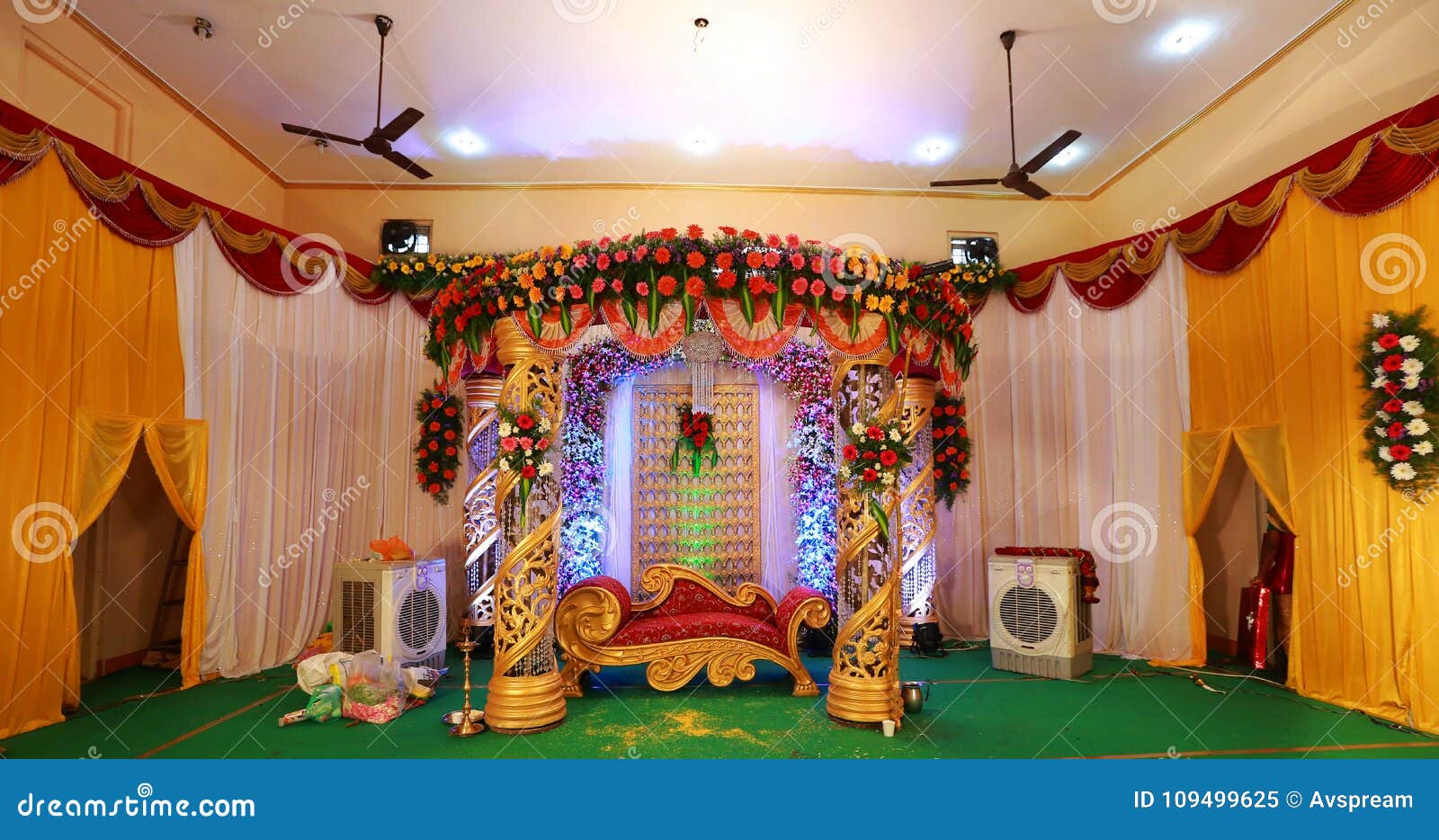Wedding Stage Decorations with Interior Design Themes Stock Image ...