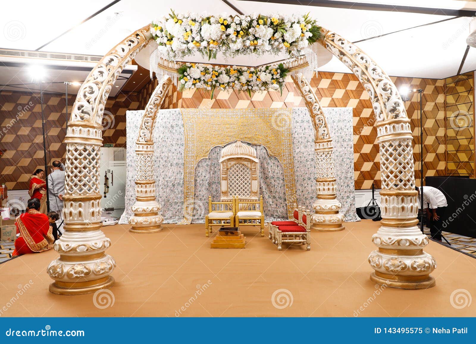 Wedding Stage of Flowers Disign Editorial Image - Image of blossom ...