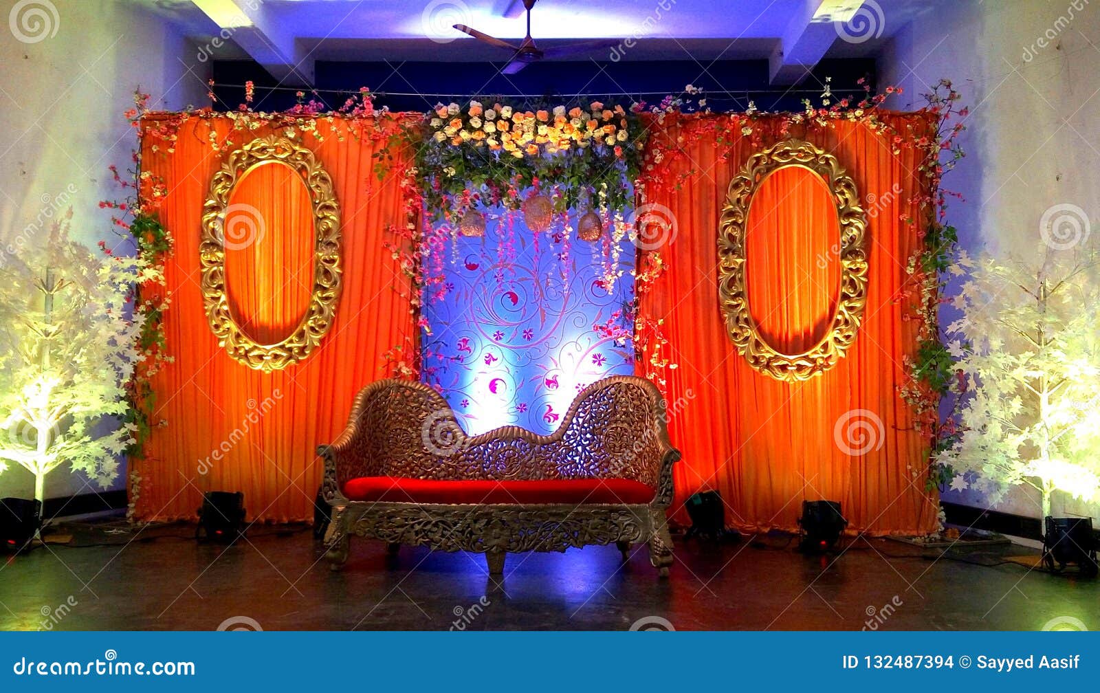 Wedding stage stock photo. Image of mahal, wedding, mangalore - 132487394